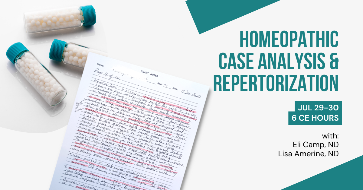 CE: Homeopathic Case Analysis and Repertorization - MedicineTalk